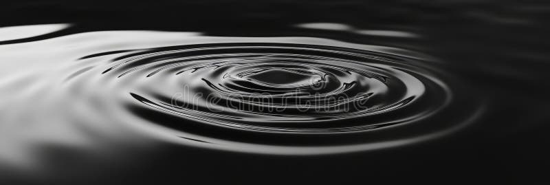 A Closeup Black and White Photograph of Concentric Circles Forming a ...