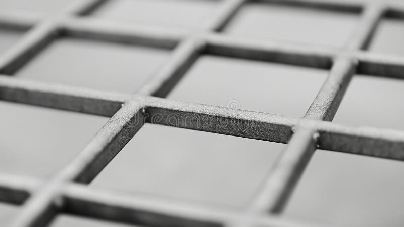 Close-up Black and White Photograph of a Repetitive Square Pattern ...