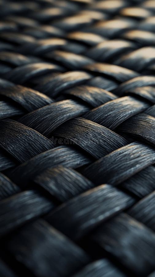 Close-up of Black Woven Texture Pattern, Detailed Surface. Home Decor ...