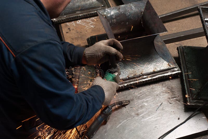 Close Up Of Blacksmith Hands And A Metal Plate Stock Photo - Image of ...