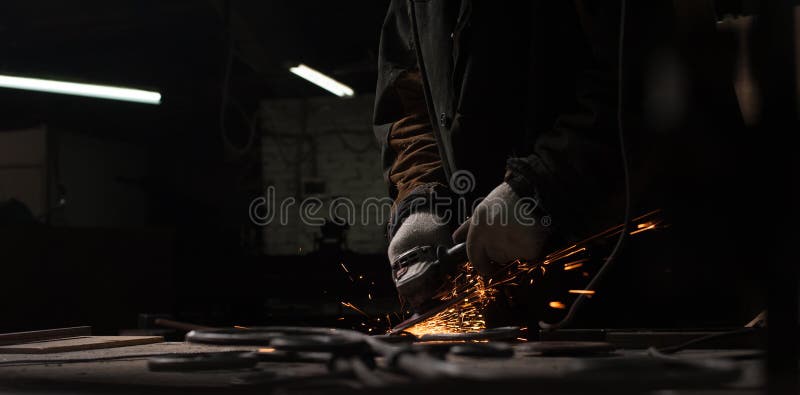 Close-up - Blacksmith Working Process. Stock Image - Image of ironsmith ...
