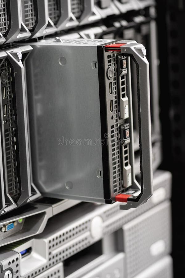 Blade Server Rack Large Enterprise Datacenter Stock Photos - Free ...