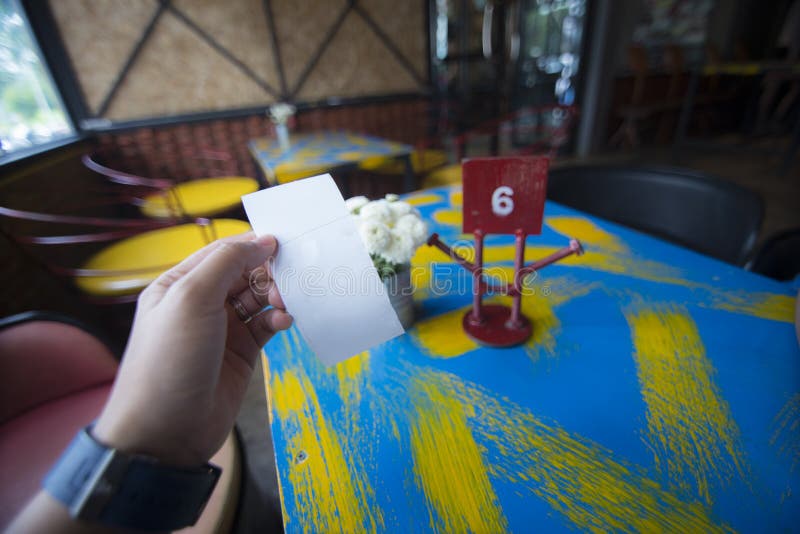 Close Up Bill Check in Hand. Stock Image - Image of shop, purchase ...