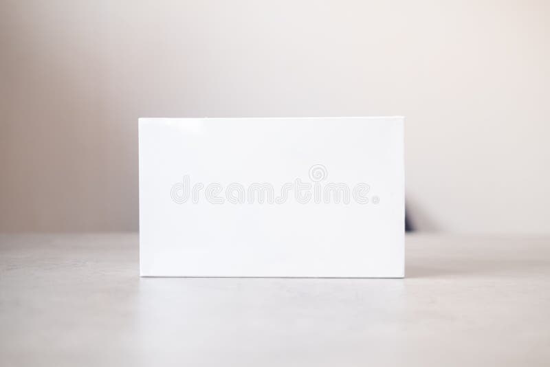 Close Up of Blank Box on Table Stock Image - Image of package ...