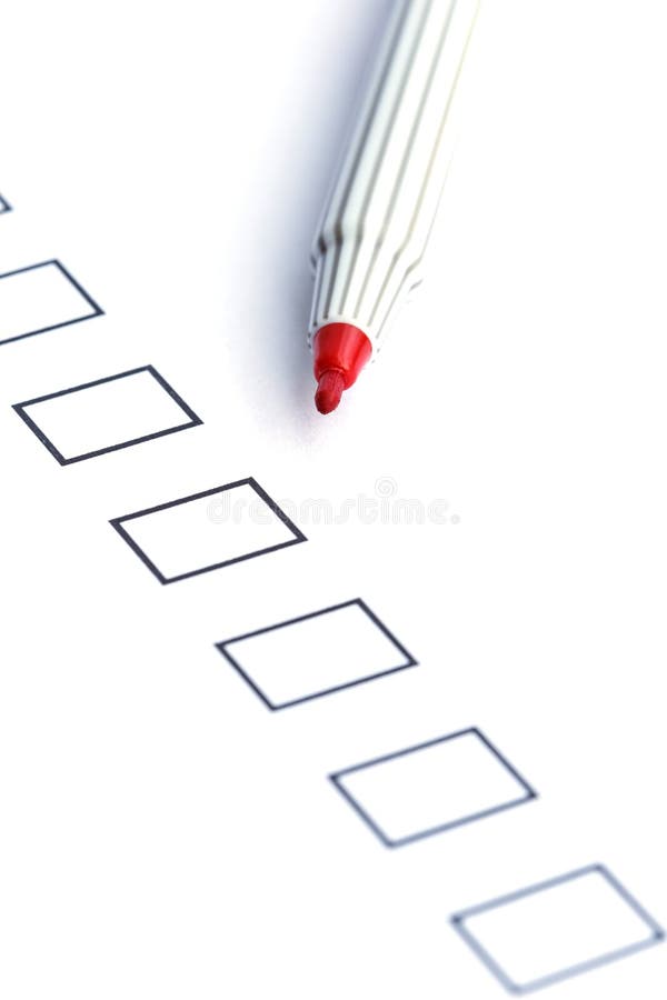 Close up blank checkbox stock photo. Image of paperwork - 47498832