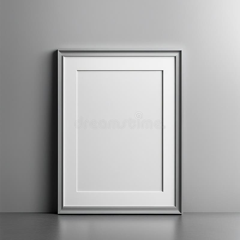 Close Up Blank Frame Mockup on Wall in the Room. Frame Mockup Design ...