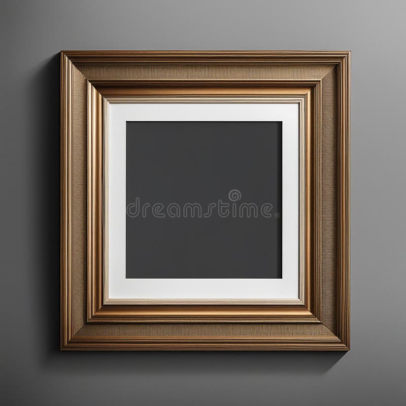 Close Up Blank Frame Mockup on Wall in the Room. Frame Mockup Design ...