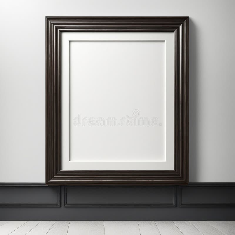 Close Up Blank Frame Mockup on Wall in the Room. Frame Mockup Design ...