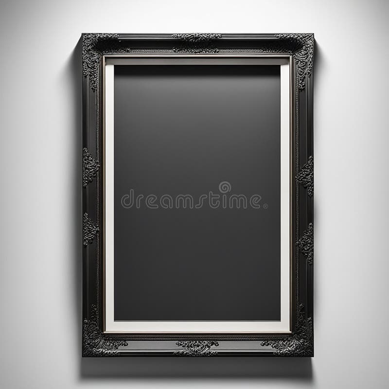 Close Up Blank Frame Mockup on Wall in the Room. Frame Mockup Design ...
