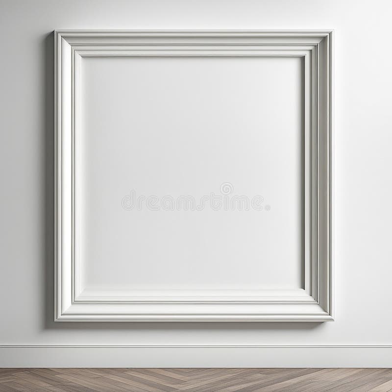 Close Up Blank Frame Mockup on Wall in the Room. Frame Mockup Design ...