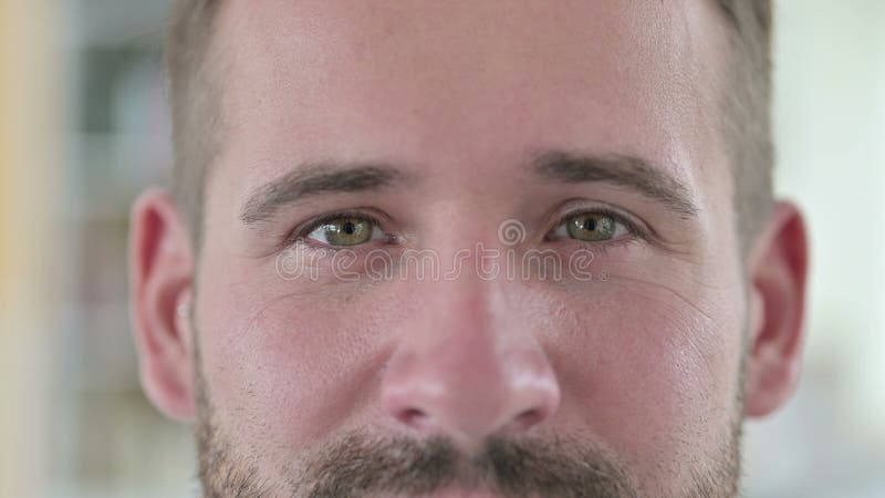 Close Up of Blinking Eyes of Young Man Stock Footage - Video of ...