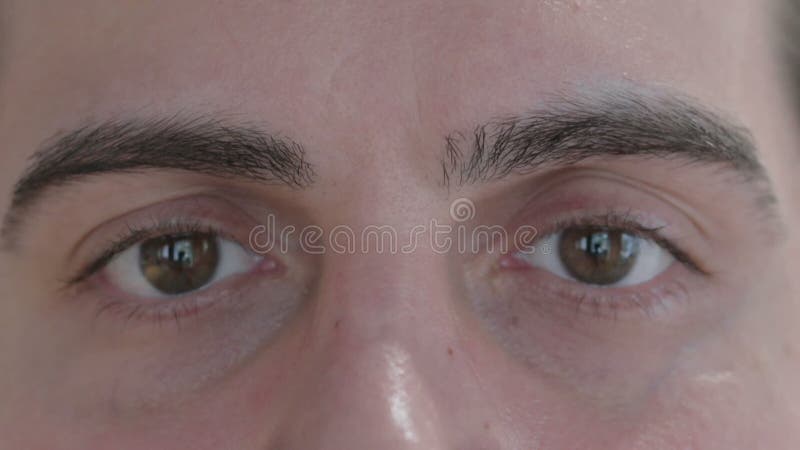 Close Up of Blinking Eyes of Young Man Stock Footage - Video of looking ...