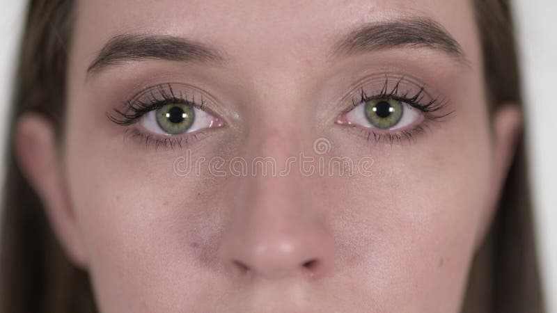 Close Up of Blinking Eyes of Young Woman Stock Image - Image of actor ...
