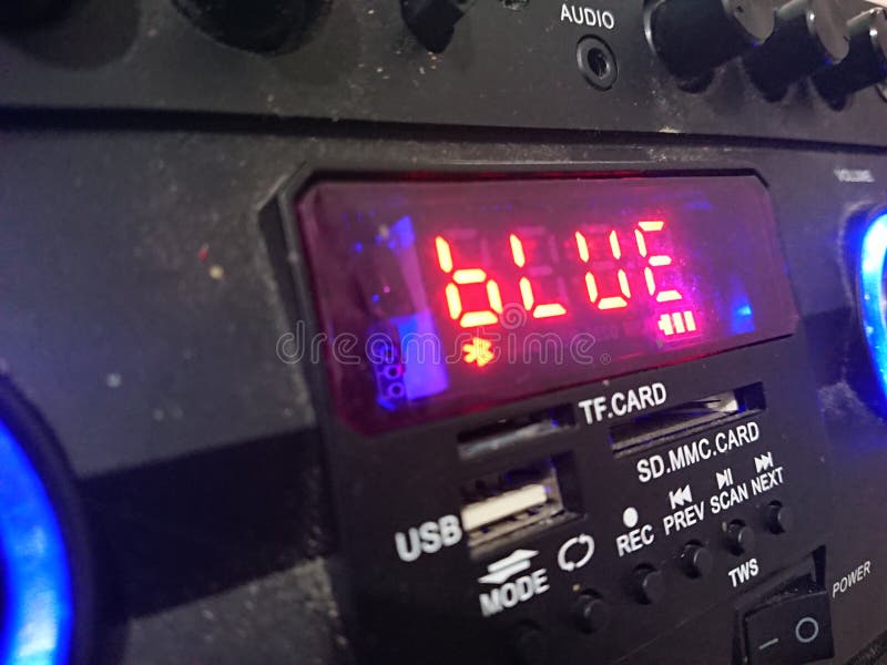 Close Up, Blinking Red Bluetooth Led Lamp Lndicator Stock Photo - Image ...