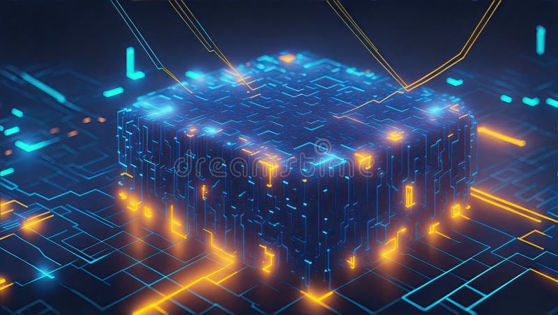 A Close Up Of A Blockchain Network With Interconnected Blocks And Data