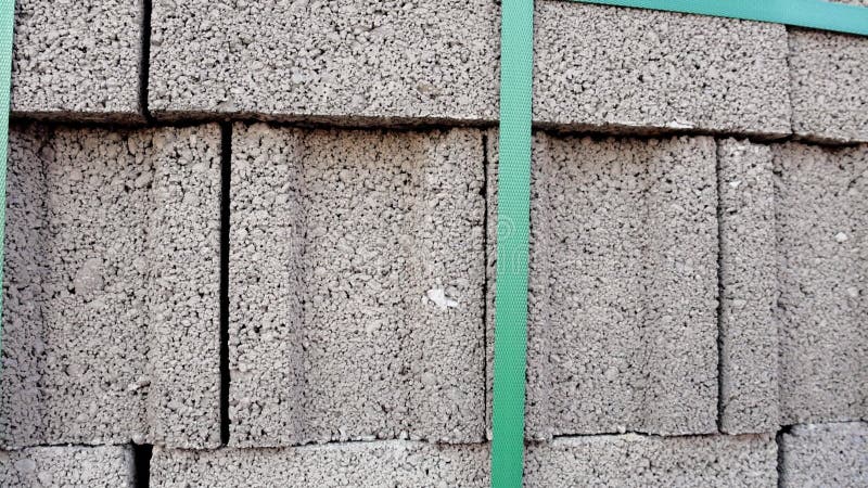 Close-up of Blocks at Construction Site, Pumice Stone Blocks Packed on ...