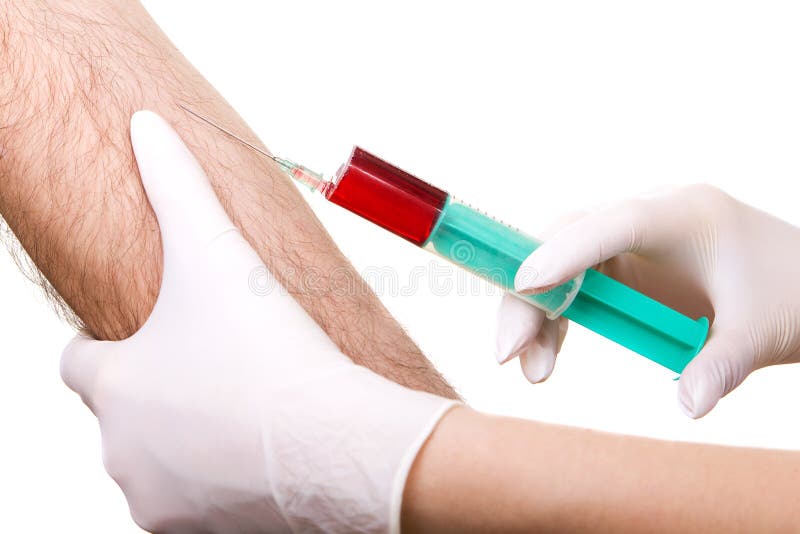 Close Up of Blood Extraction in Lab Stock Photo - Image of cutout ...