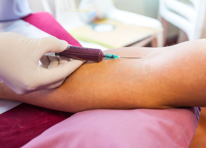 Close Up of Blood Extraction Stock Image - Image of indoors, injection ...