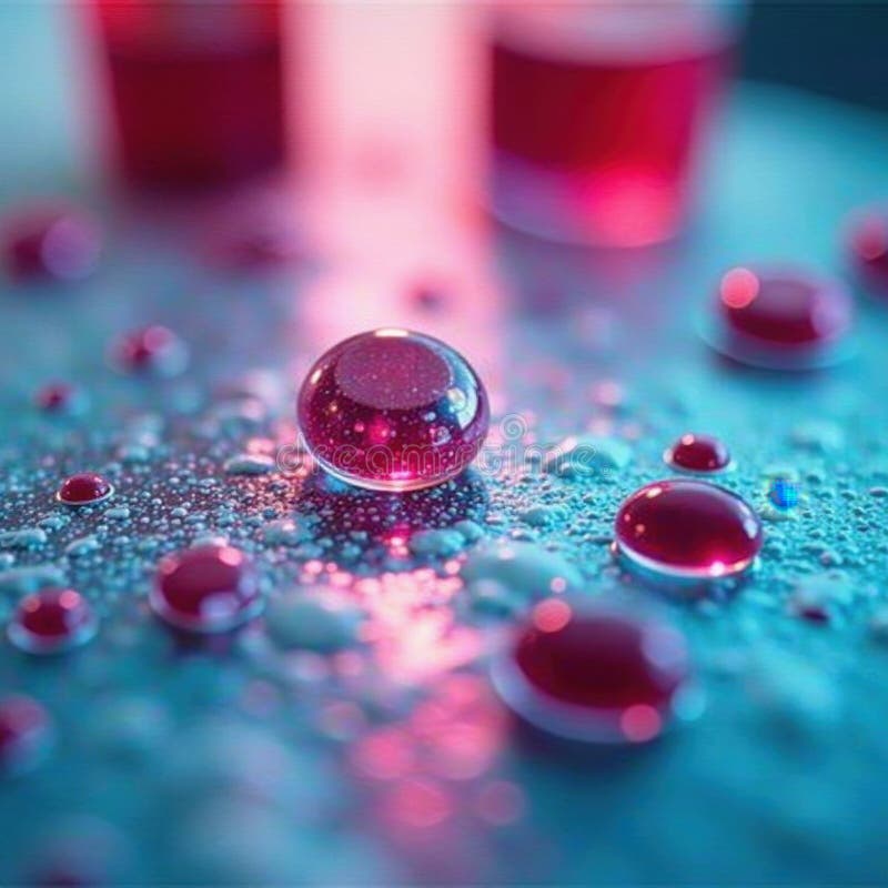 Close Up of Blood Samples and Virus Cultures in Lab Setting ...