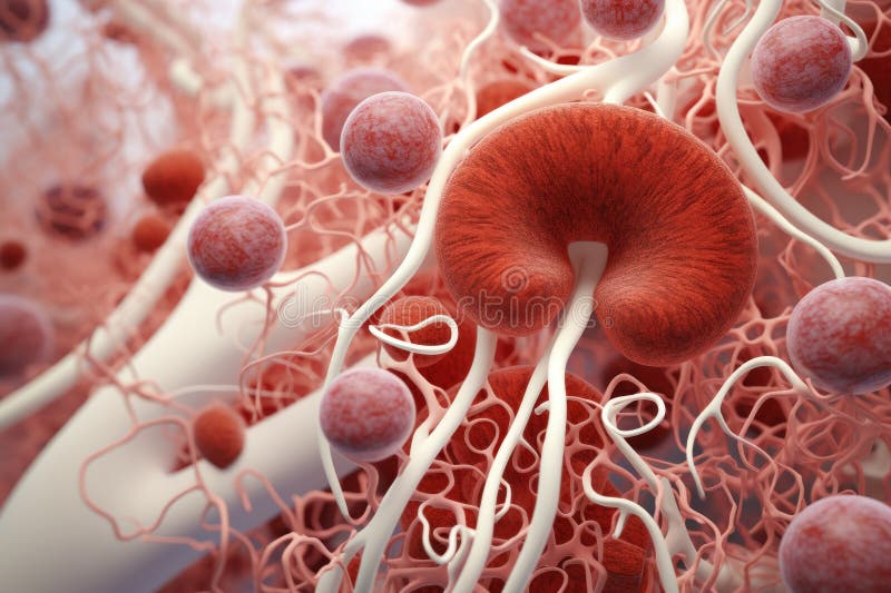 A Close-up of a Blood Vessel Stock Illustration - Illustration of ...