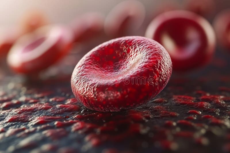 A Close Up of a Blood Vessel Surrounded by Blood Cells Stock Photo ...