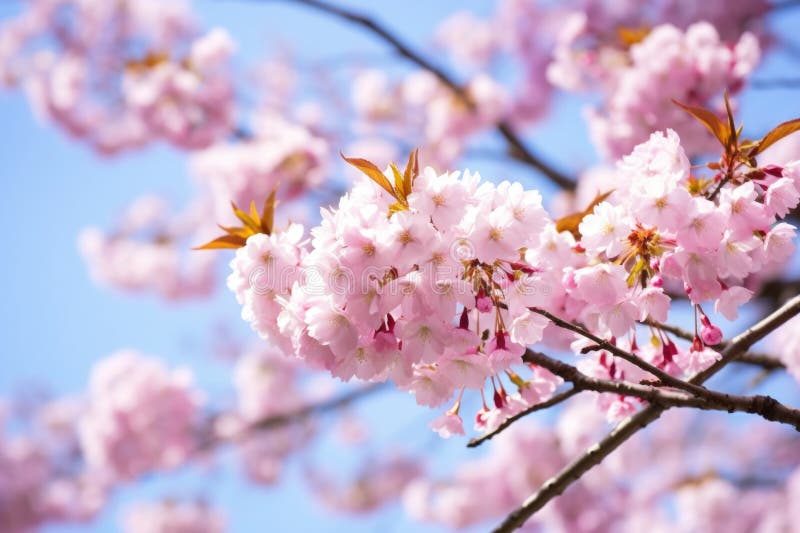 Close Up of Blooming Cherry Blossom Tree Branches Stock Photo - Image ...