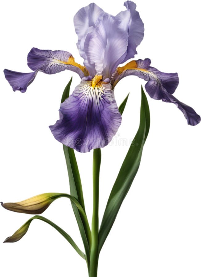 Close-up of a Blooming Iris Flower. Stock Image - Illustration of ...
