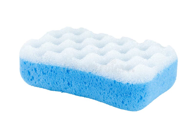 Close-up of a Blue Bath Sponge Stock Photo - Image of white, shower ...