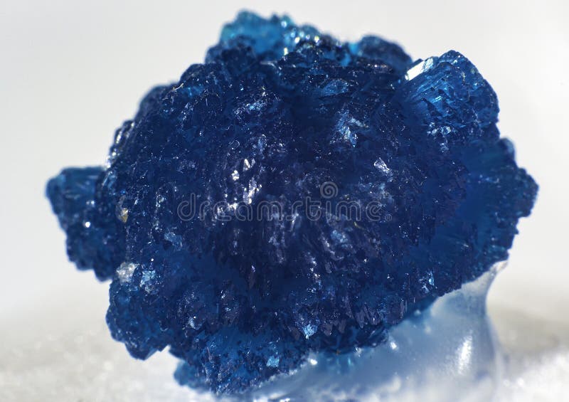 Close Up on a Blue Cavansite Mineral Stock Image - Image of cavansite ...