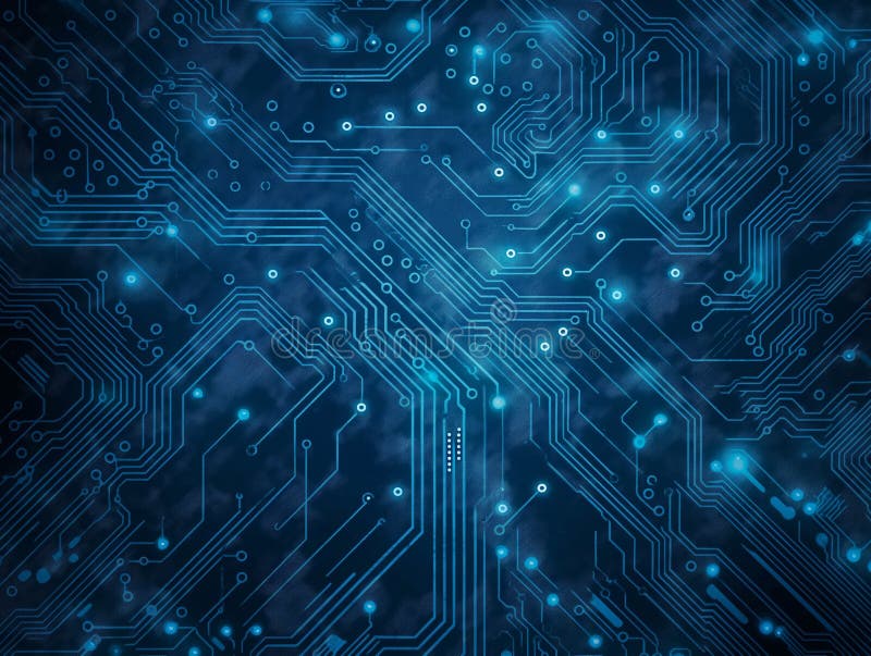 Abstract Blue Circuit Board Background Stock Photo - Image of lines ...