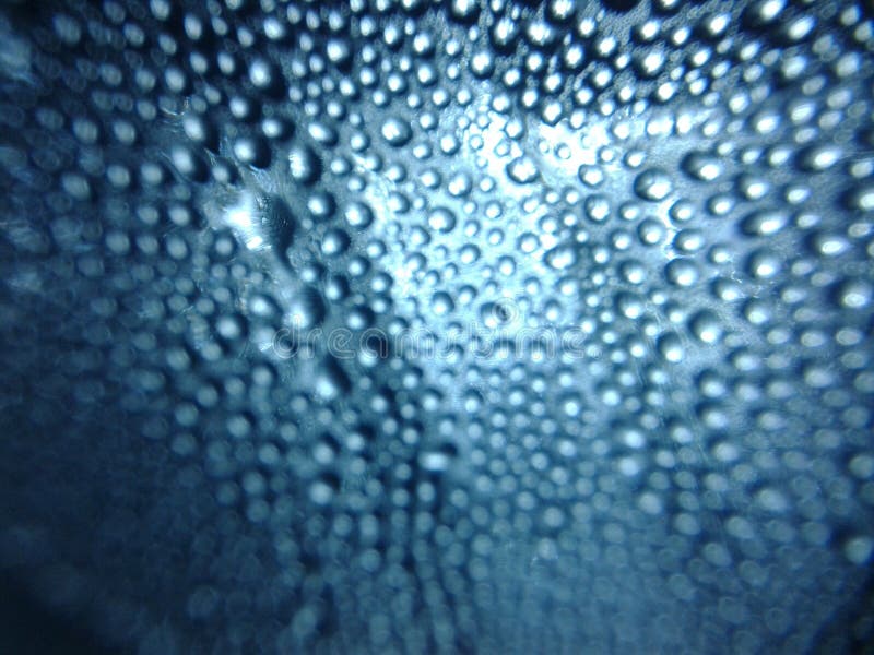 Blue Color of Dew Drop on Plastic Plate Stock Photo - Image of nature ...