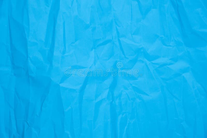 Close Up of Blue Crumpled Empty Sheet of Paper Stock Photo - Image of ...