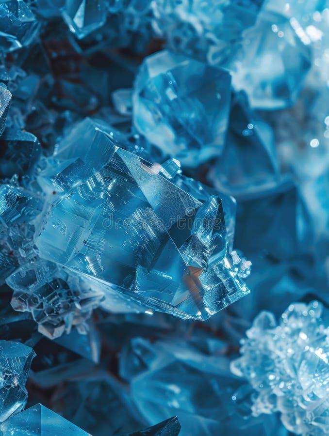 Close-up of blue crystals stock image. Image of educational - 371981749