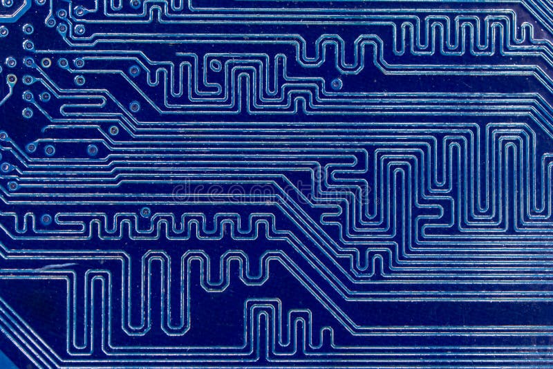 Close Up of Blue Electronics Circuit Board Stock Photo - Image of ...