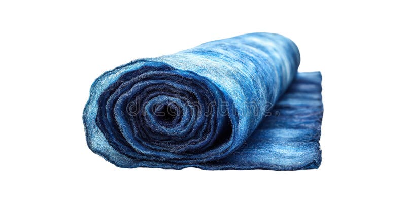 Close-up of Blue Felt Roll Isolated on Transparent Background Stock ...