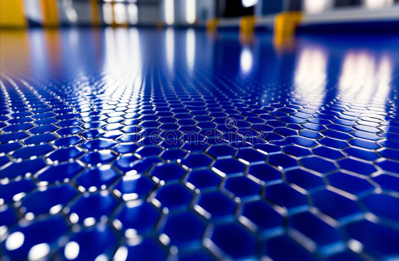 A Close Up of a Blue Floor with a Pattern on it Stock Image - Image of ...