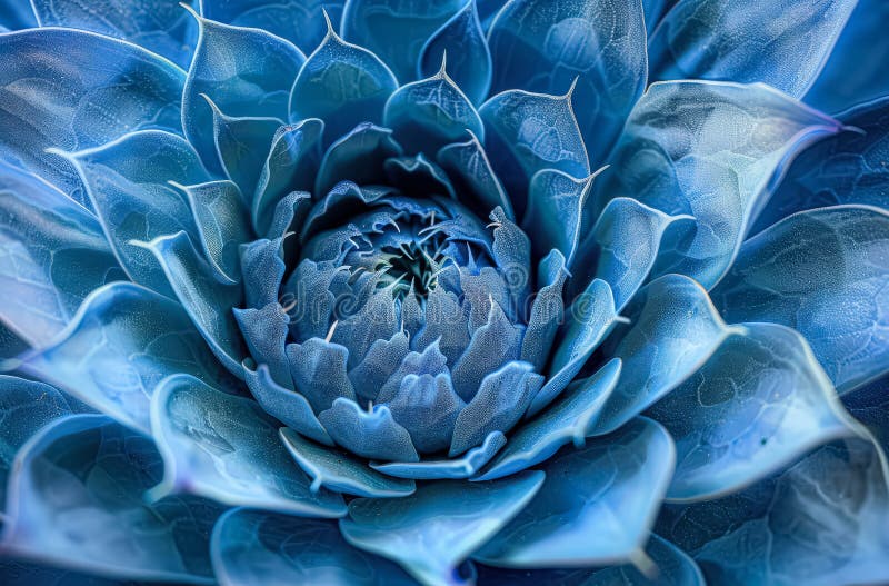 Close Up of a Blue Flower with a Blue Stem Stock Photo - Image of green ...