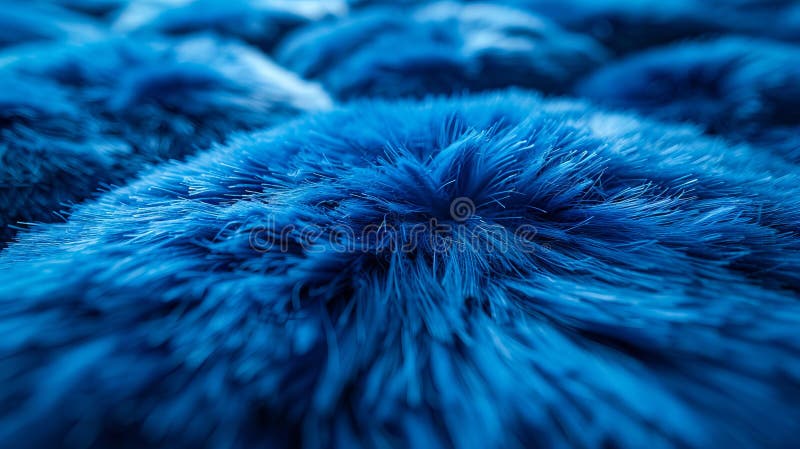A Close Up of Blue Furry Balls Stock Photo - Image of coat, blanket ...