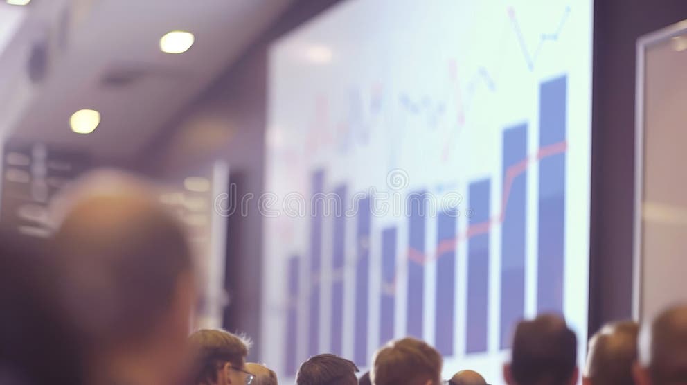 Close-Up of Blue Graph on Whiteboard during Business Presentation Stock ...