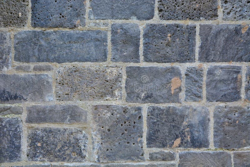 Close Up of Blue and Grey Brick Stone Wall Texture Grunge Background ...