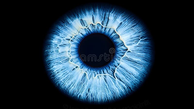 Close-up of a Blue Human Eye with Detailed Iris Patterns Stock ...