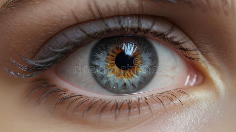 A Close-up of a Blue Human Eye, with a Focus on the Vibrant Iris and ...