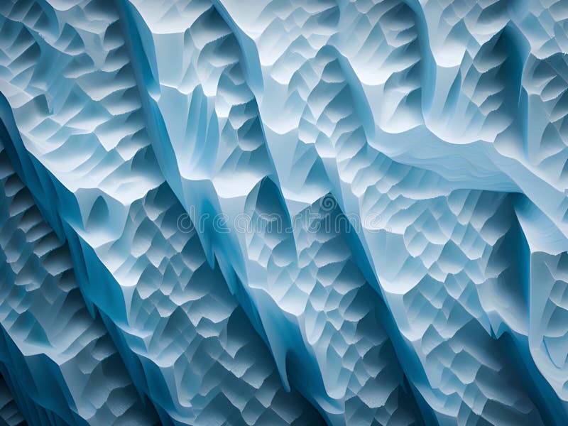 Close Up Blue Ice Wave Texture Background, Ai Generated Stock ...