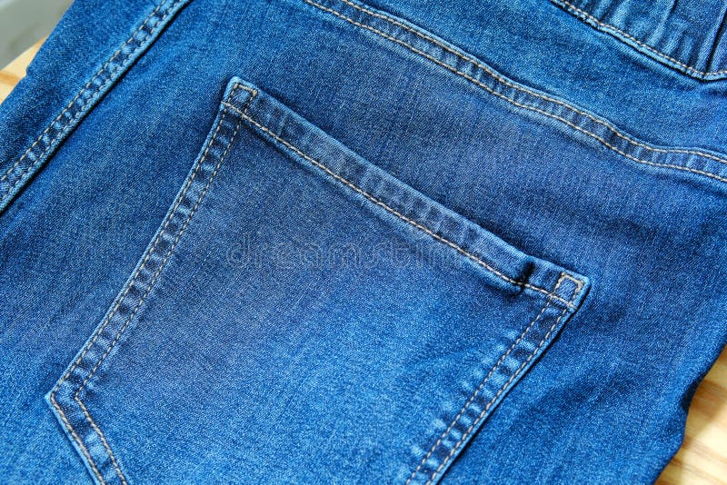Close Up of Blue Jeans Back Pocket Stock Image - Image of closeup, back ...