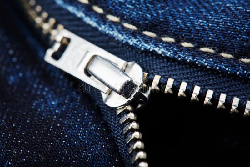 Blue jeans with zipper stock image. Image of fashion - 30047059