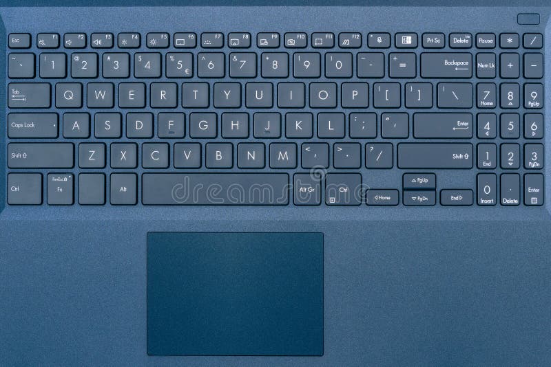 Blue Lit Keyboard Amidst Various Modern Devices Stock Image - Image of ...