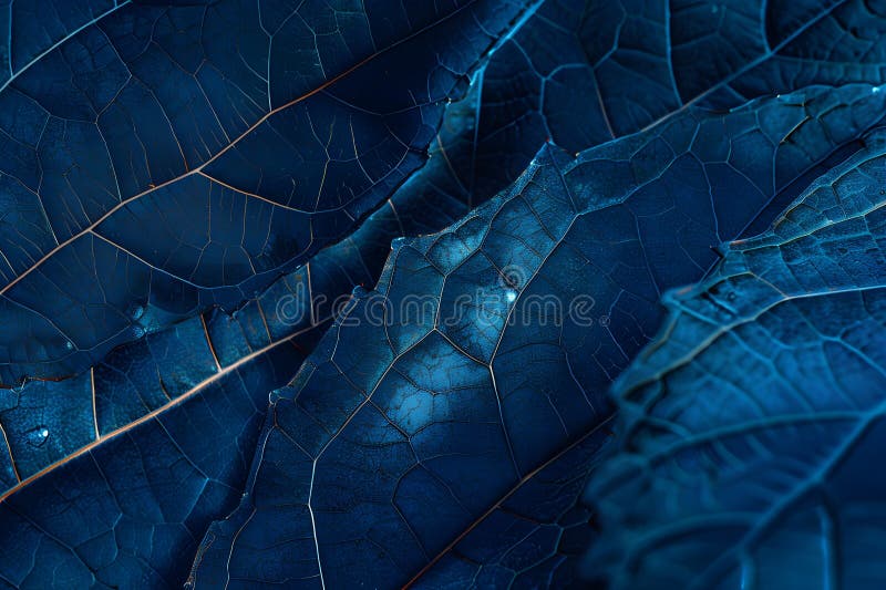 Close-up of Blue Leaf Texture with Veins Stock Illustration ...