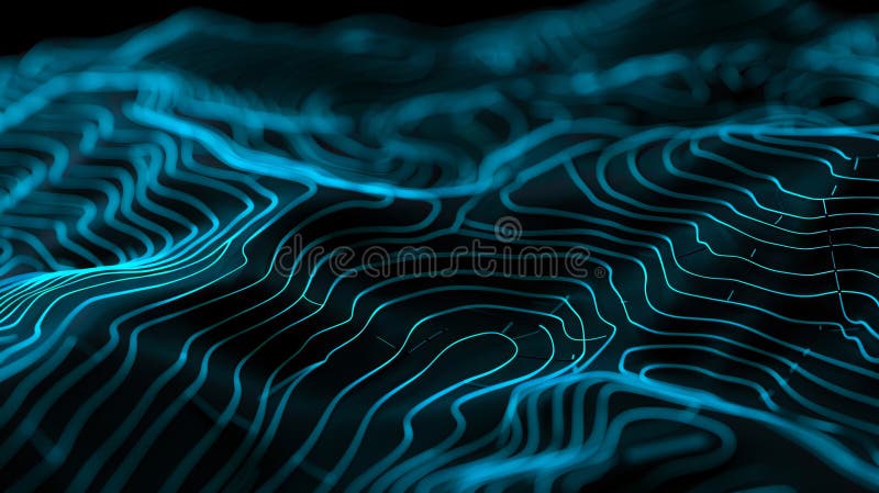 A Close Up of a Blue Line on Black Stock Photo - Image of curve, swirl ...