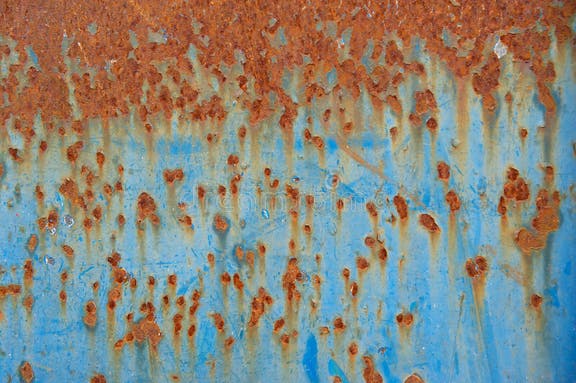 Blue Metal with Rust stock photo. Image of detail, oxidation - 30301598