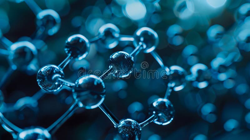 A Close Up of a Molecule with Bubbles Around it, AI Stock Image - Image ...